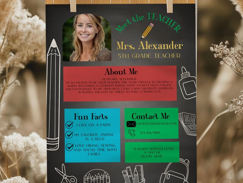 Editable Meet the Teacher Template: Back to School Open House Flyer ...