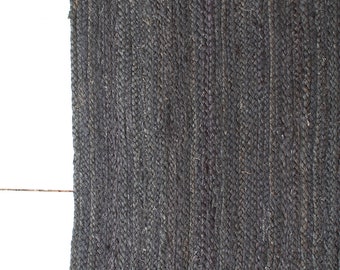 Black Jute Rug - Etsy