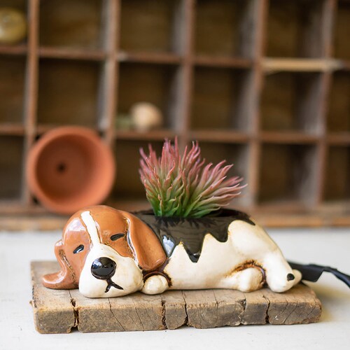 Beagle Pet Planter Dog Planter Birthday Gift - Etsy UK