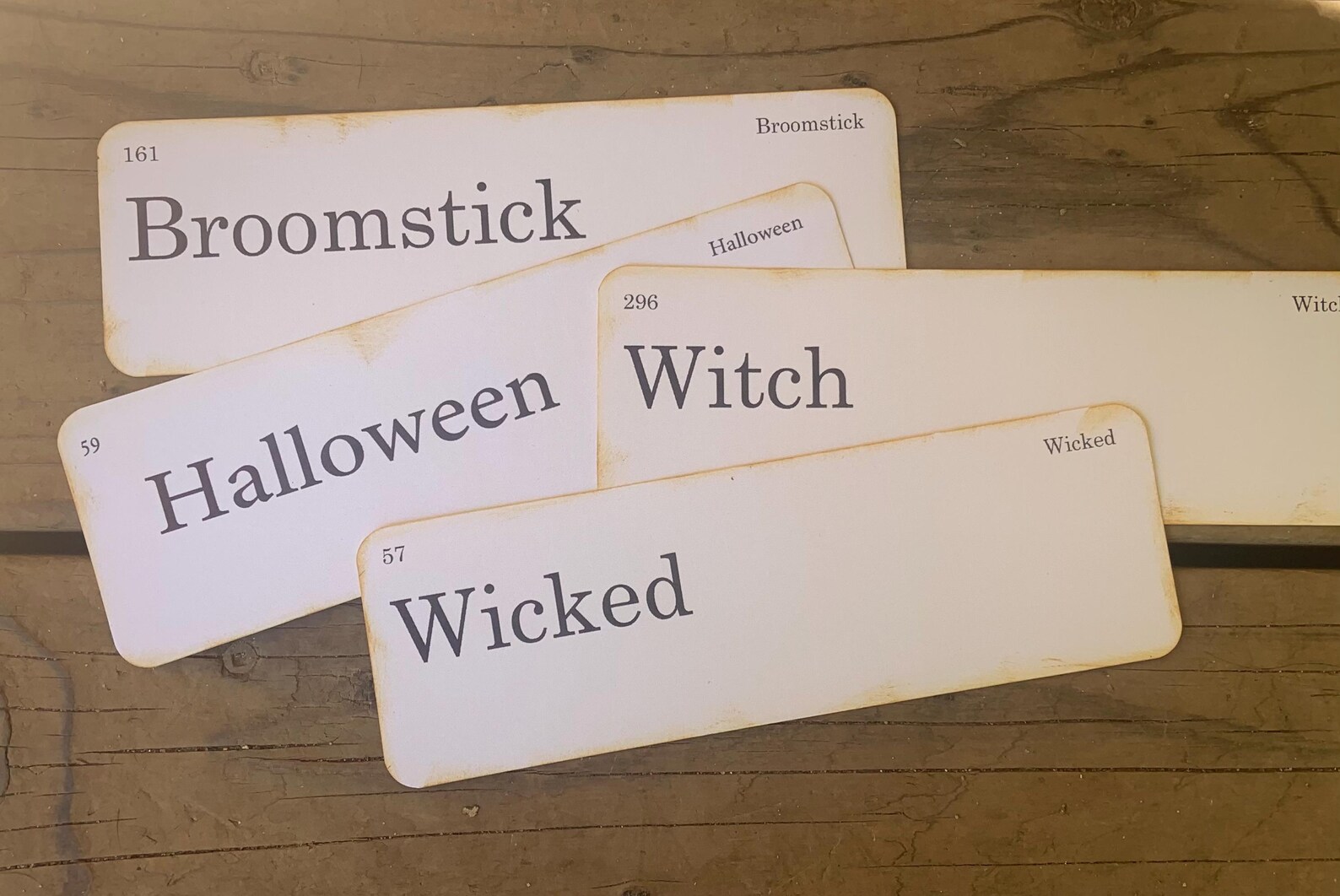 Vintage Style Handmade Flashcards Halloween Set of 4 FREE SHIP ...