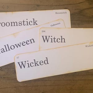 Vintage Style Handmade Flashcards Halloween Set of 4 FREE SHIP ...