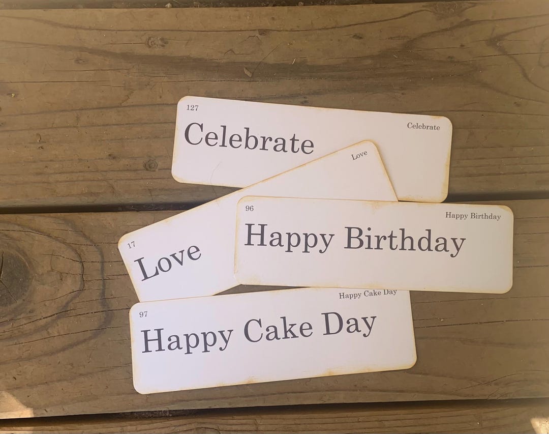 Vintage Style Handmade Flashcards Set, Distressed Edges - Etsy
