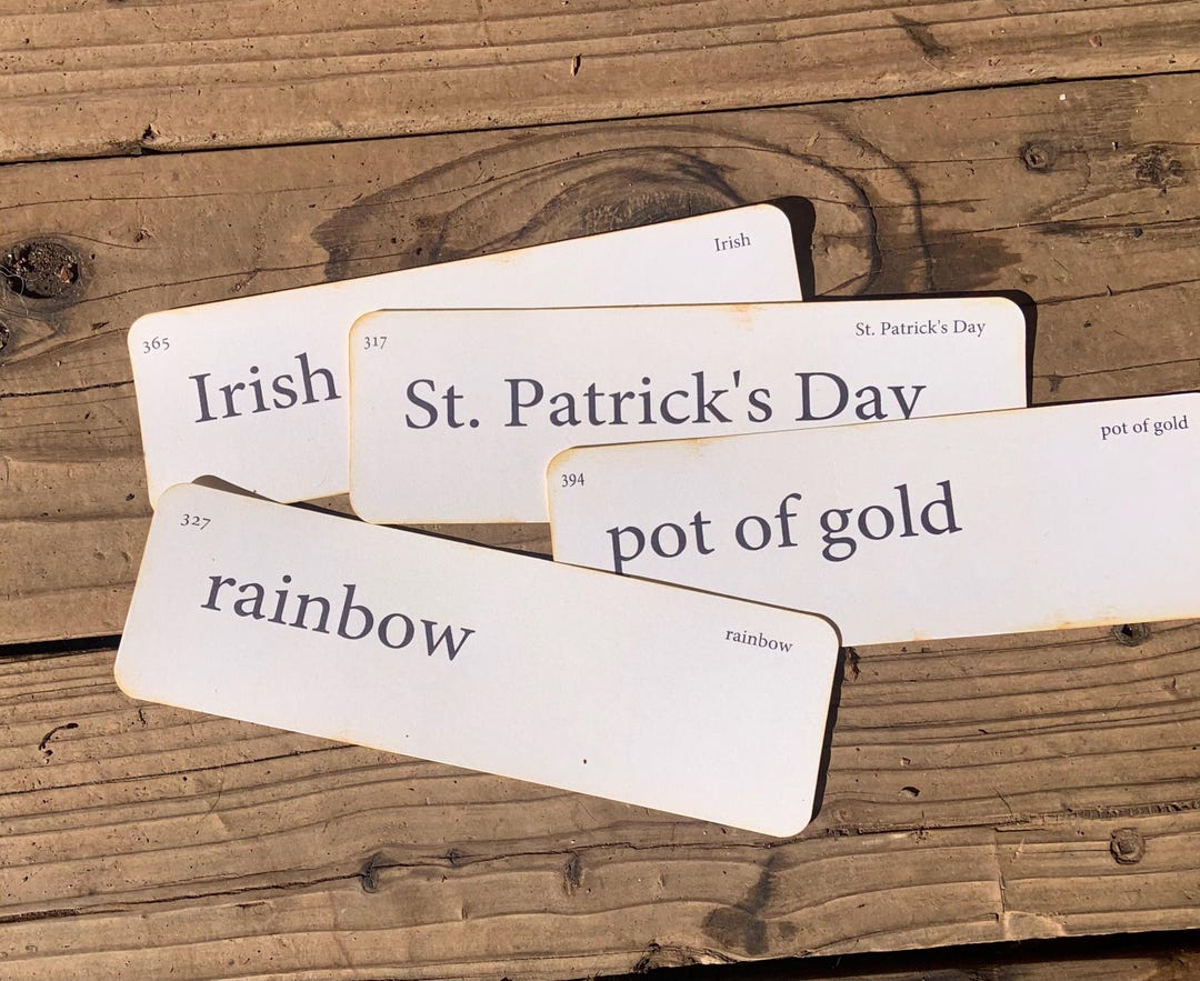 Vintage Style Handmade Flashcards Set of Four Free Shipping St Patrick ...