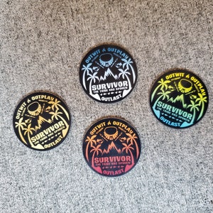 Survivor TV Show Minimalist Stickers Set of 4 Colors Also - Etsy