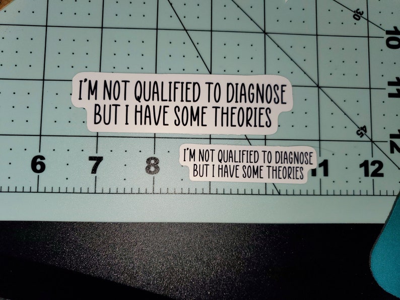 Not Qualified to Diagnose Sticker | Funny Sticker | Water Bottle ...