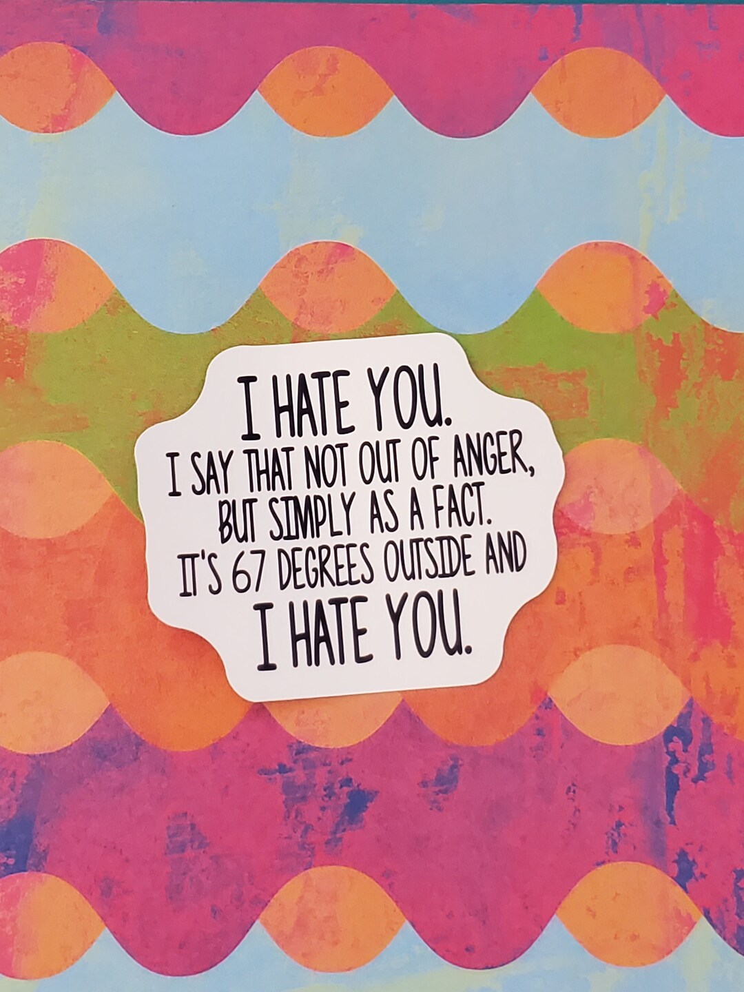 American Dad Roger "i Hate You" Vinyl Sticker - Etsy
