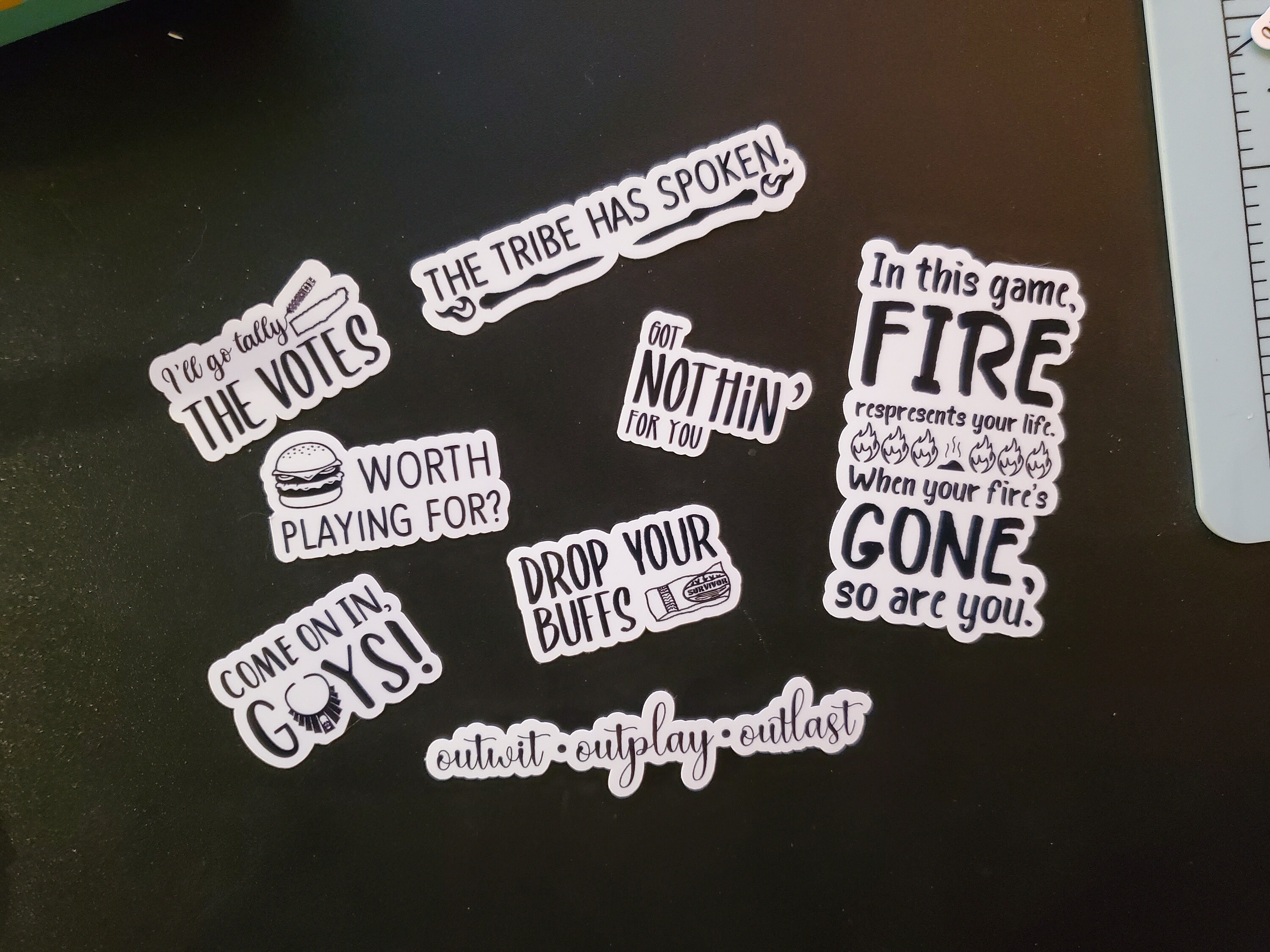 Survivor Show Jeff Probst Quotes Sticker Pack 8 Stickers - Etsy