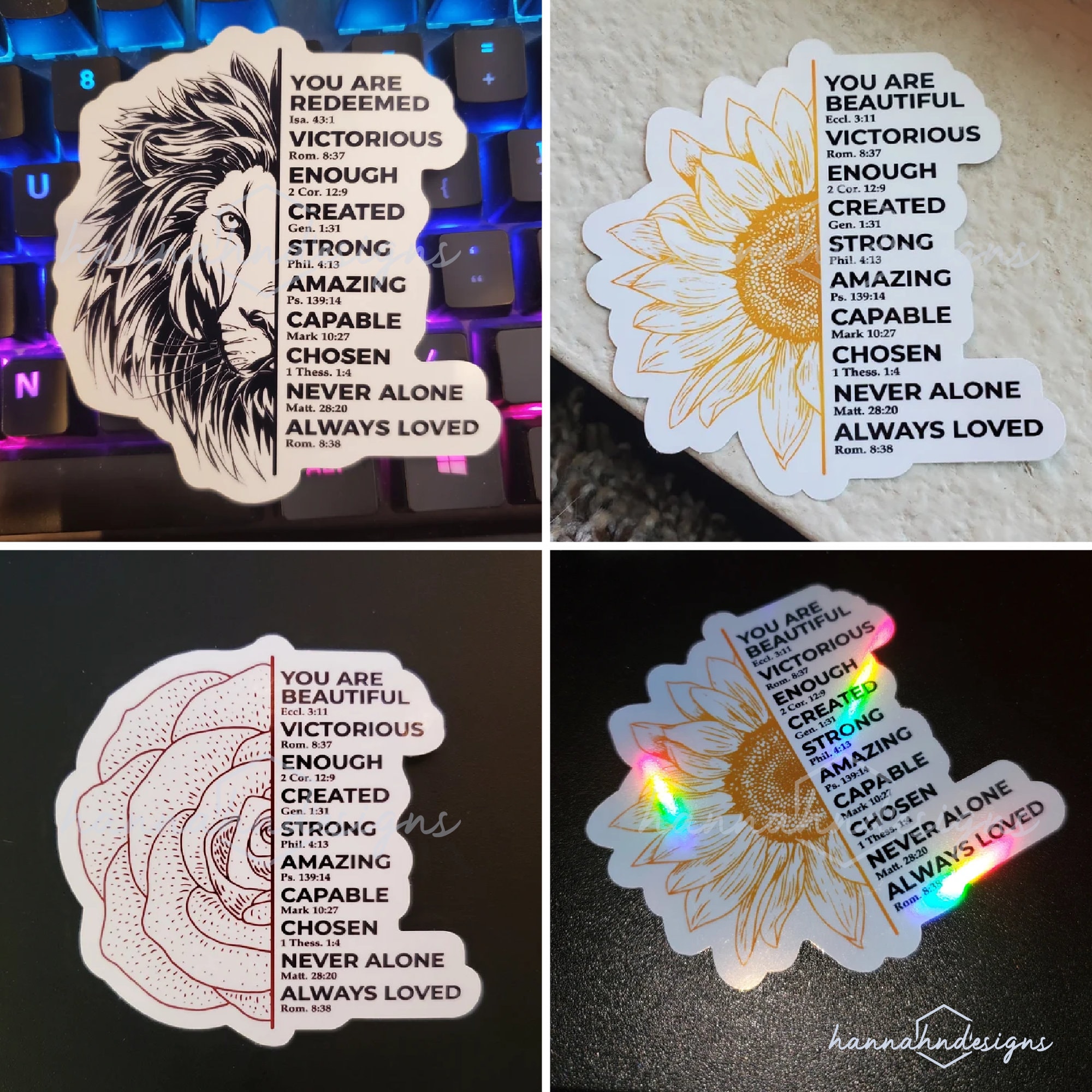 You Are Sticker RANDOM Sticker Packs | Christian Bible Verse Stickers ...