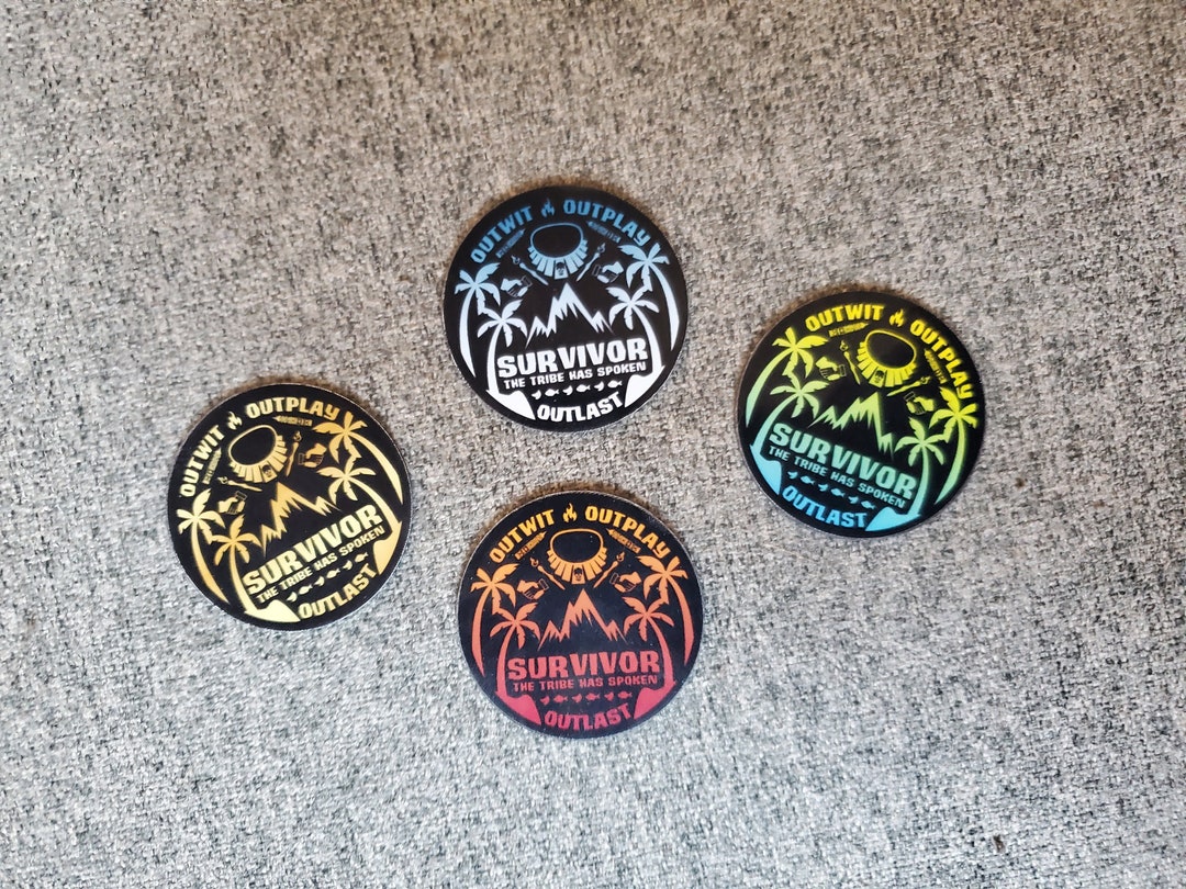 Survivor TV Show Minimalist Stickers Set of 4, Colors Also Sold ...