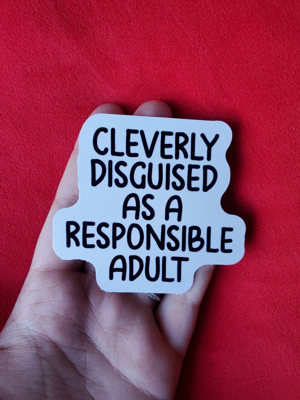 Cleverly Disguised as a Responsible Adult Sticker Funny - Etsy