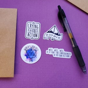 Dungeons and Dragons Funny Sticker Pack | Dnd Stickers, D4 Sticker ...