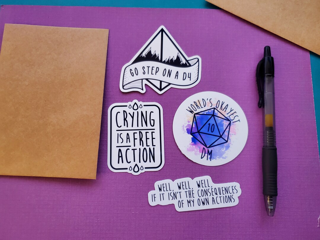 Dungeons and Dragons Funny Magnet Pack | Dnd Magnet, D4 Magnet ...