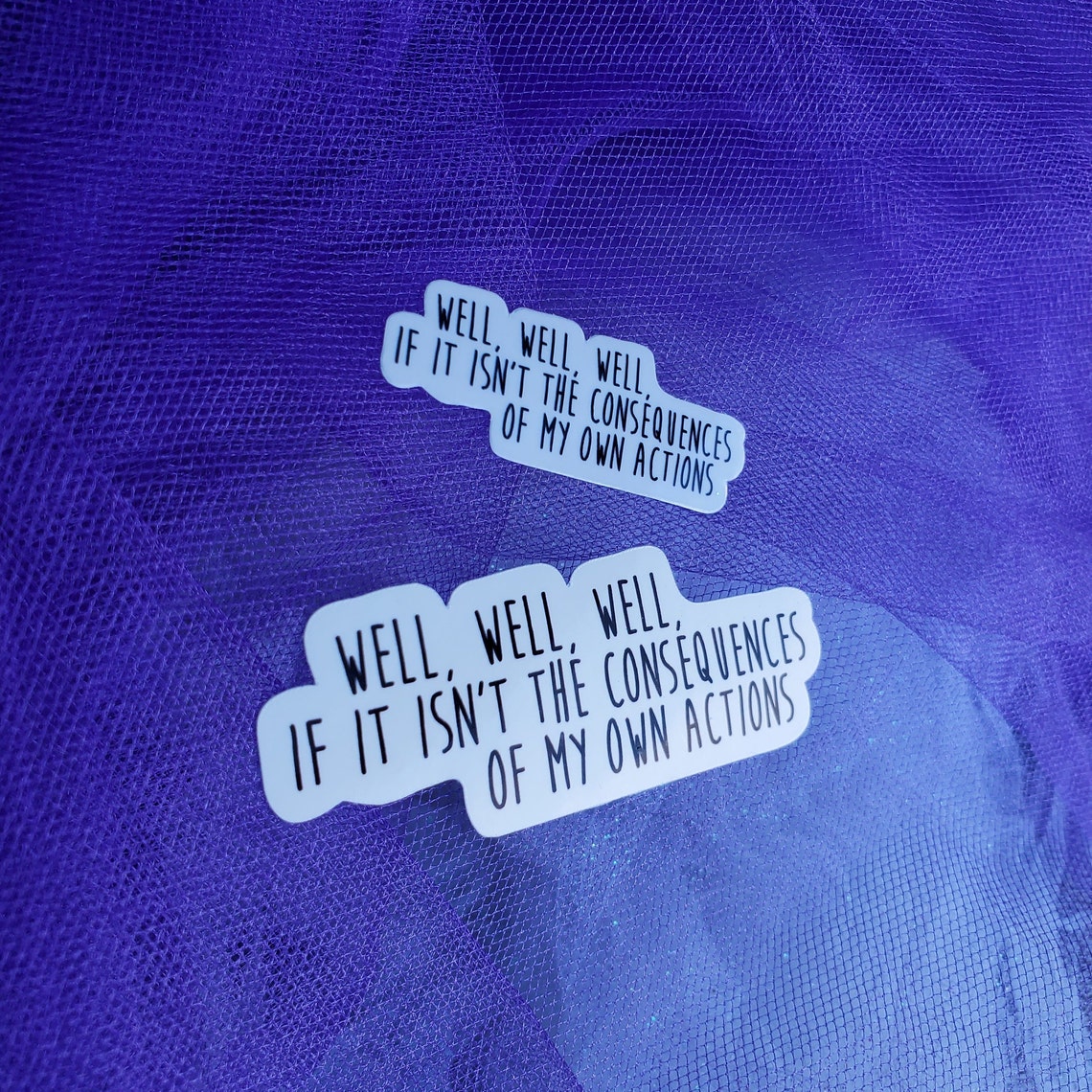 Consequences of My Own Actions Sticker Funny Sticker Water - Etsy