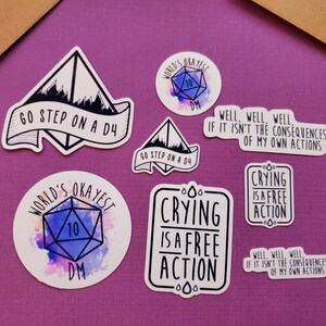 Dungeons and Dragons Funny Sticker Pack | Dnd Stickers, D4 Sticker ...