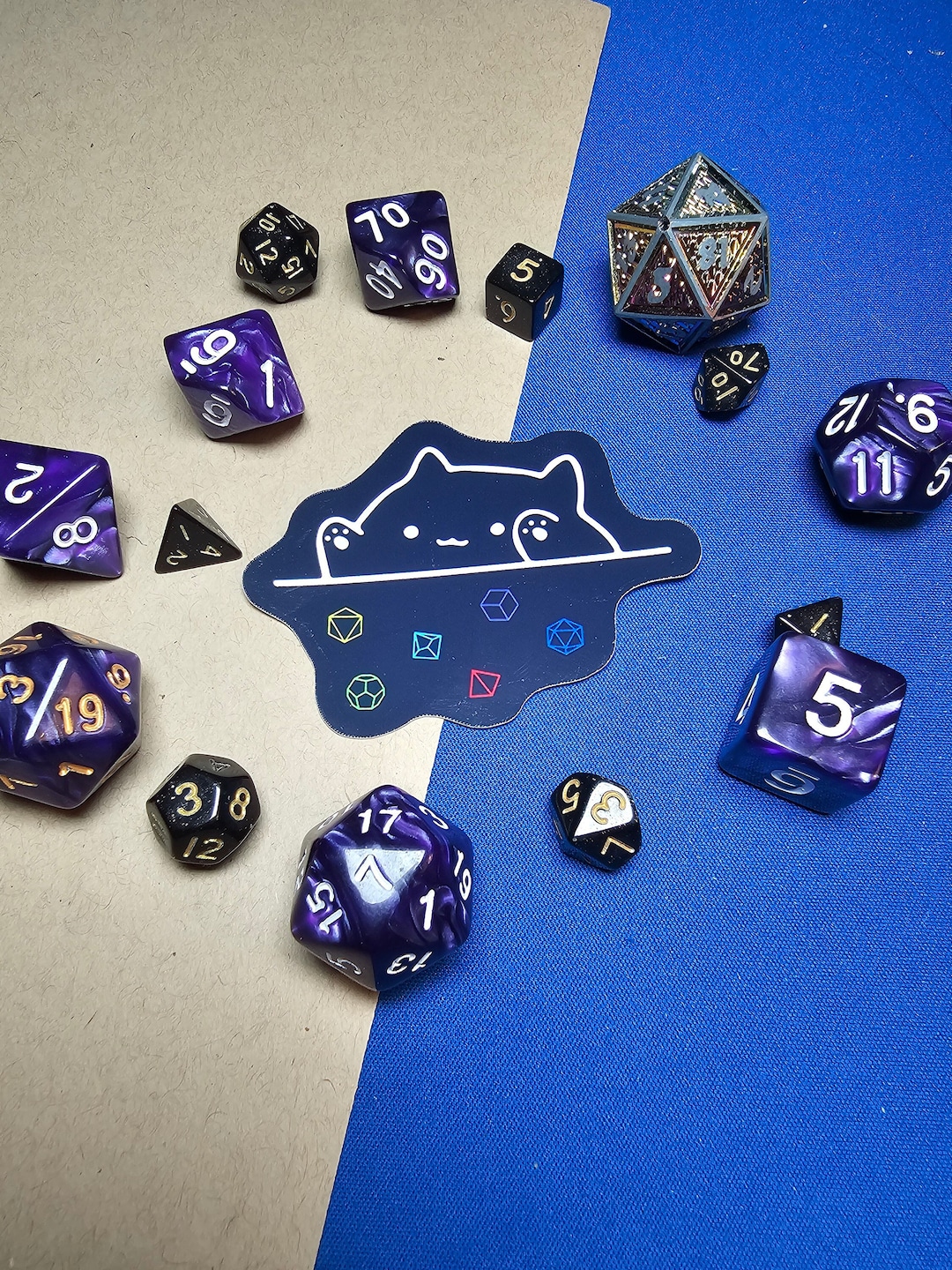 Bongo Cat Throwing Dice Sticker - Black | Dnd Stickers, Dungeons ...