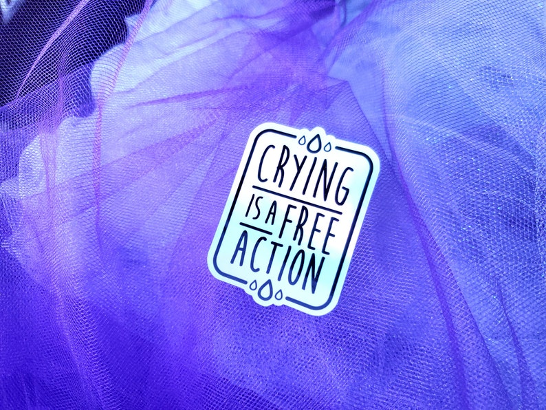 Crying is a Free Action Sticker Dnd Stickers Dungeons & - Etsy