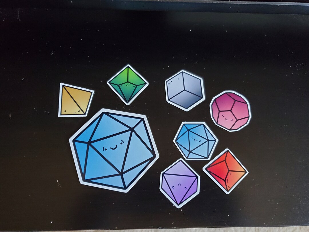 Smiley Dice Family Stickers Dnd Stickers, Cute Dice Stickers, Dungeons ...