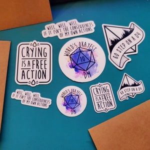 Dungeons and Dragons Funny Sticker Pack | Dnd Stickers, D4 Sticker ...