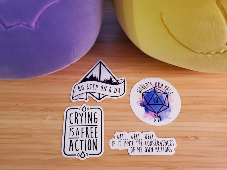 Dungeons and Dragons Funny Sticker Pack | Dnd Stickers, D4 Sticker ...