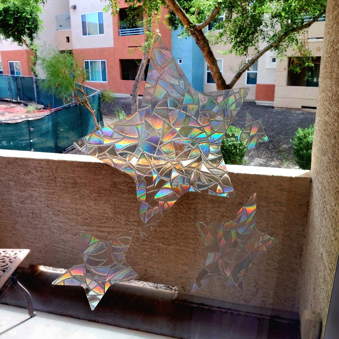 Stars Stained Glass Window Clings | Sets of 4, 10, 18, 25 Available ...