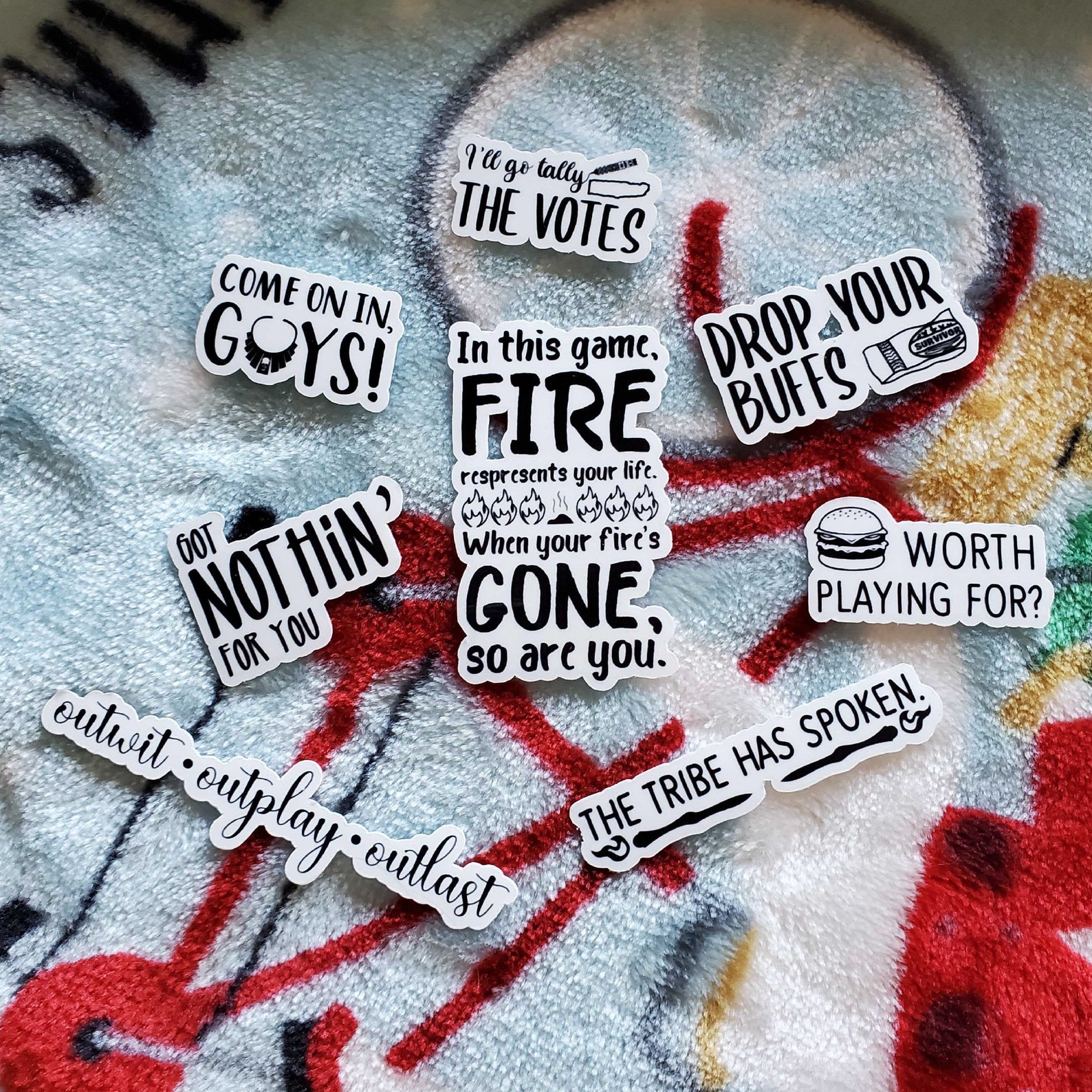 Survivor Show Jeff Probst Quotes Sticker Pack | 8 Stickers Available - Etsy