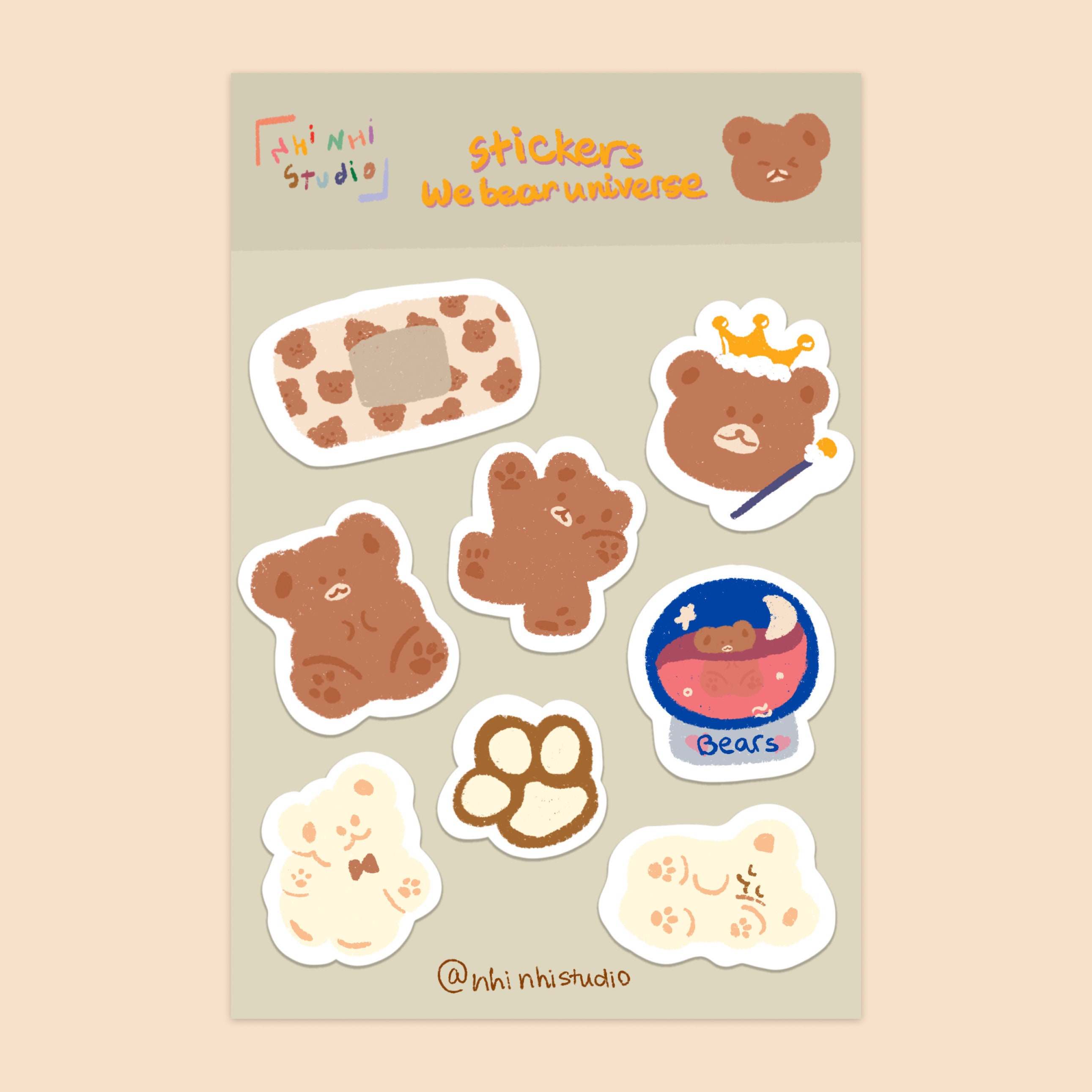 Brown Bears and White Bears Sticker Sheet Illustration - Etsy Canada