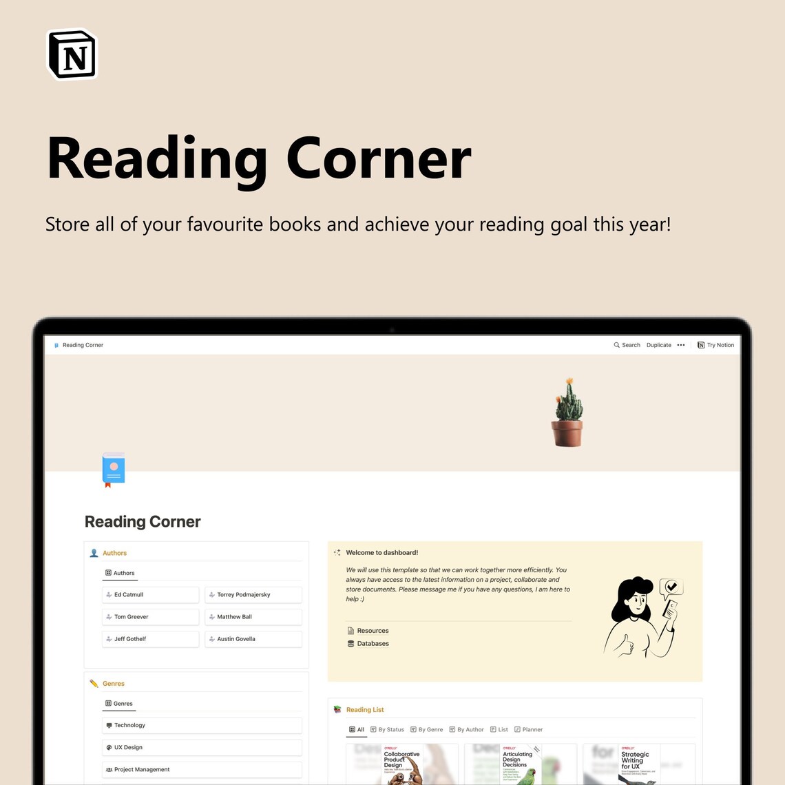 Notion Template Reading Corner Notion Book Tracker Notion - Etsy Canada