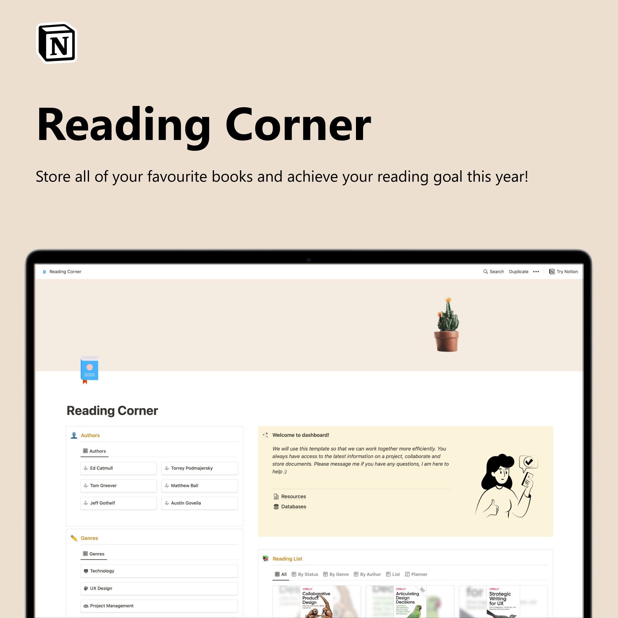 Notion Template Reading Corner Notion Book Tracker Notion - Etsy Canada