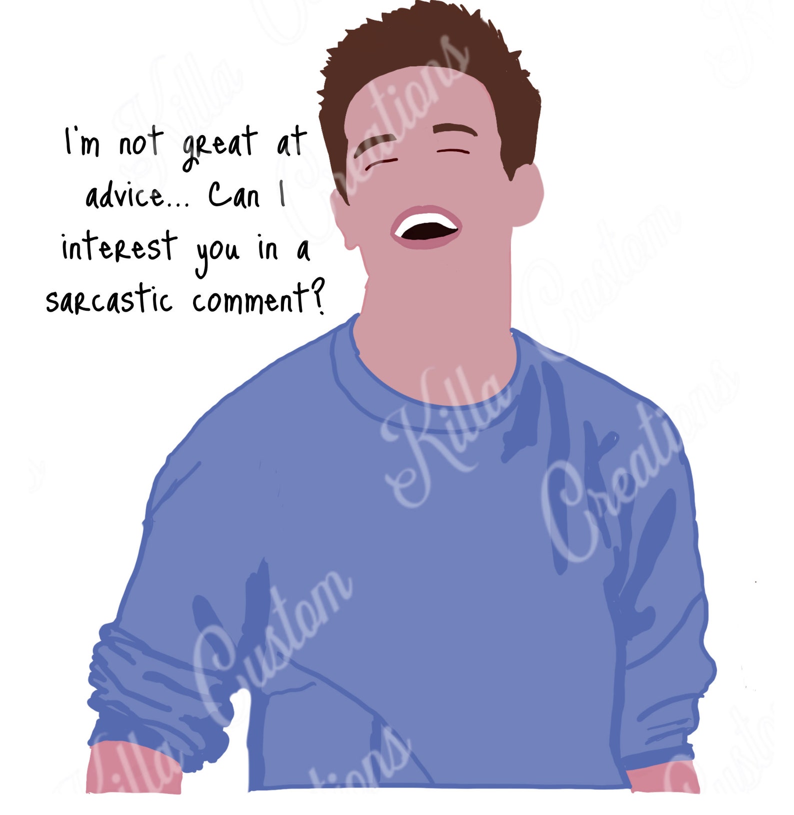 Friends- Chandler Bing - Etsy