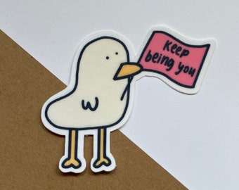 Silly Duck Sticker Funny Duck Sticker, Laptop Sticker, Cute Sticker ...