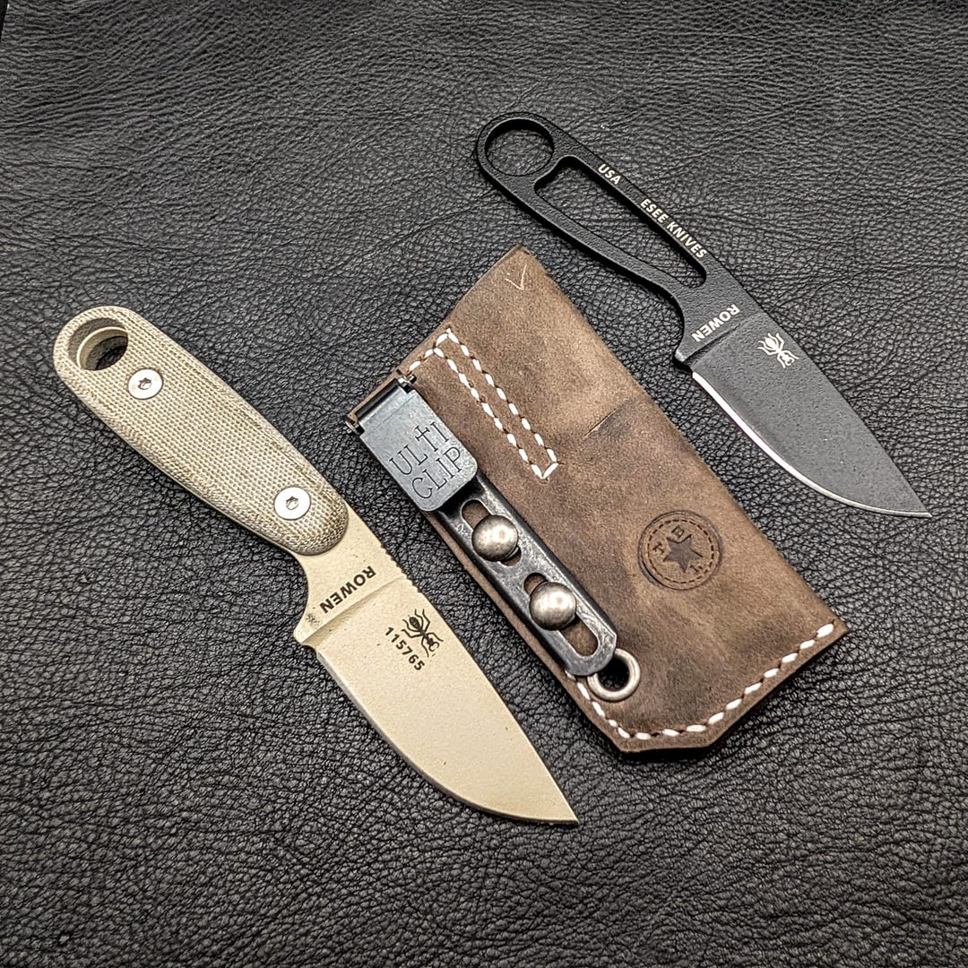 Leather Knife Sheath: Customizable Clip Carry System for ESEE Izula and ...