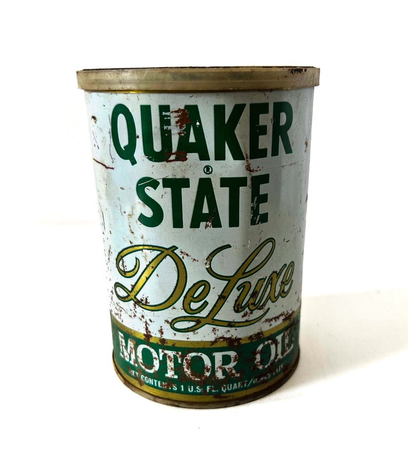 Quaker State Deluxe Motor Oil Metal Quart Can - Etsy