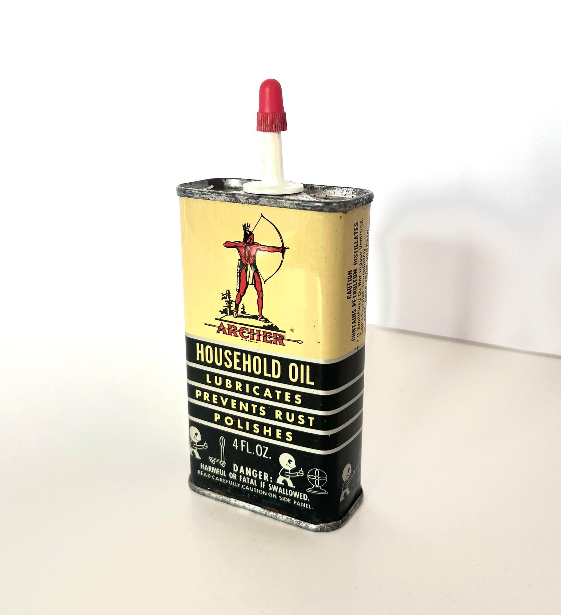 Vintage Archer Household Oil 4oz Can - Etsy