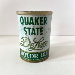 Quaker State Deluxe Motor Oil Metal Quart Can - Etsy