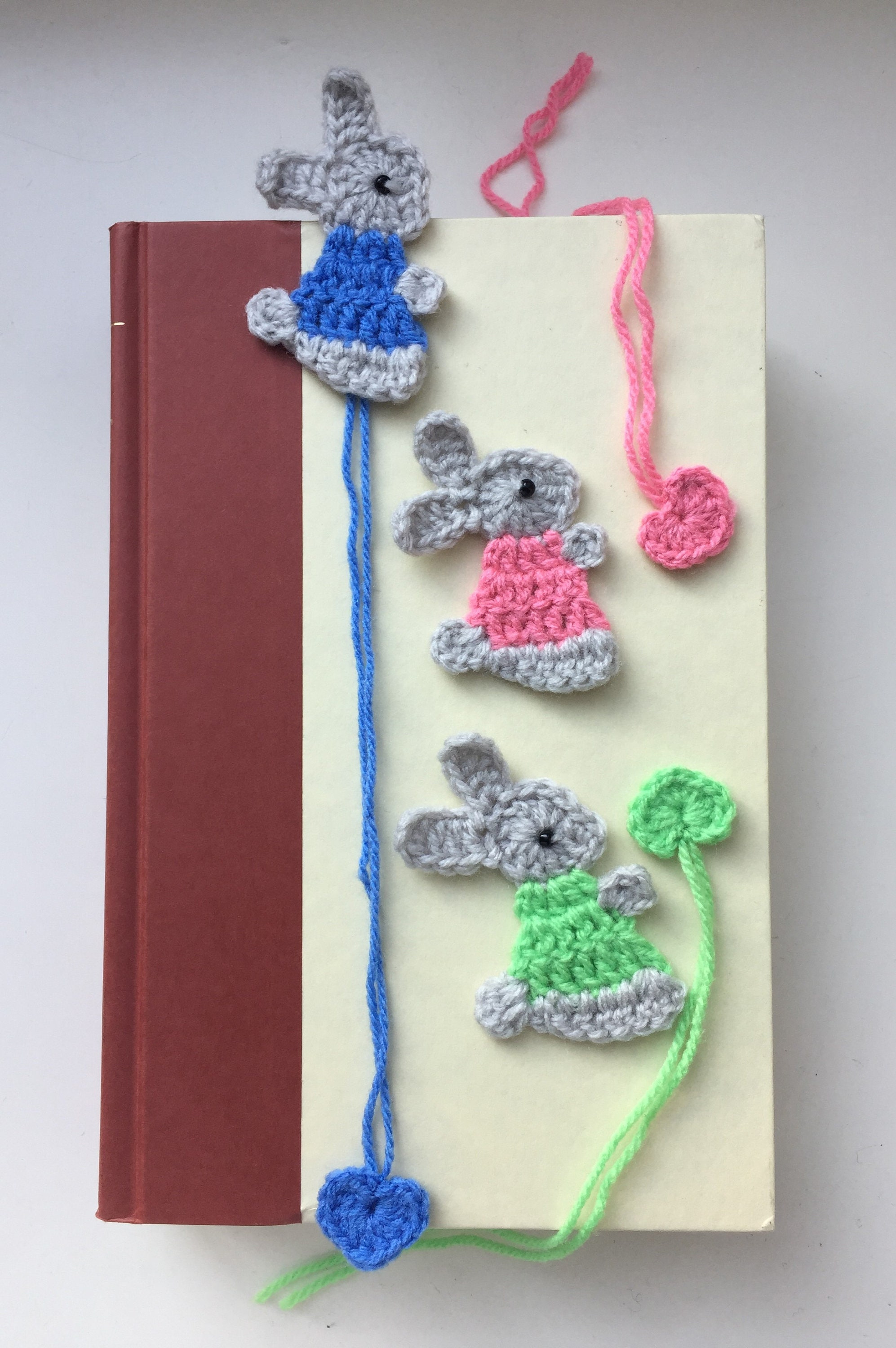 Crochet Bunny Bookmark or Multi-use Sew on Patch for DIY Project ...