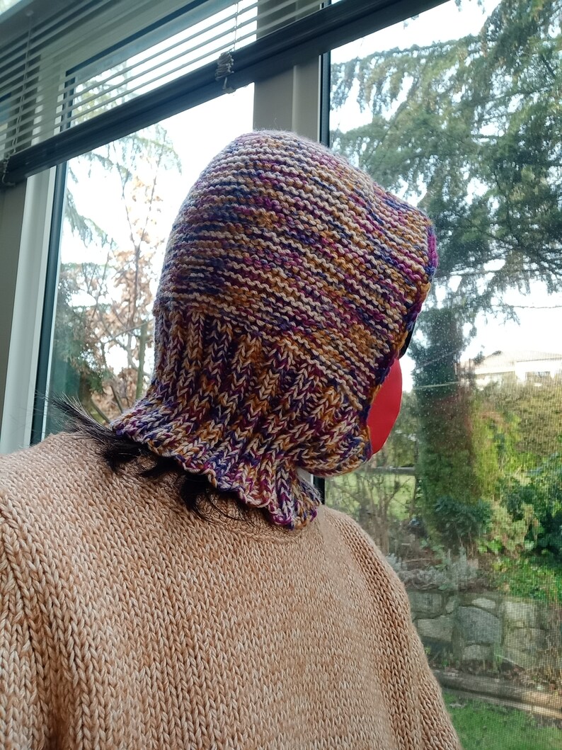 Knit Balaclava Ski Mask | Adult Women's Winter Hood | Blue Purple ...