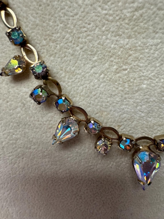 Vintage Rainbow Aurora Borealis Crystal Necklace & Ea… - Gem