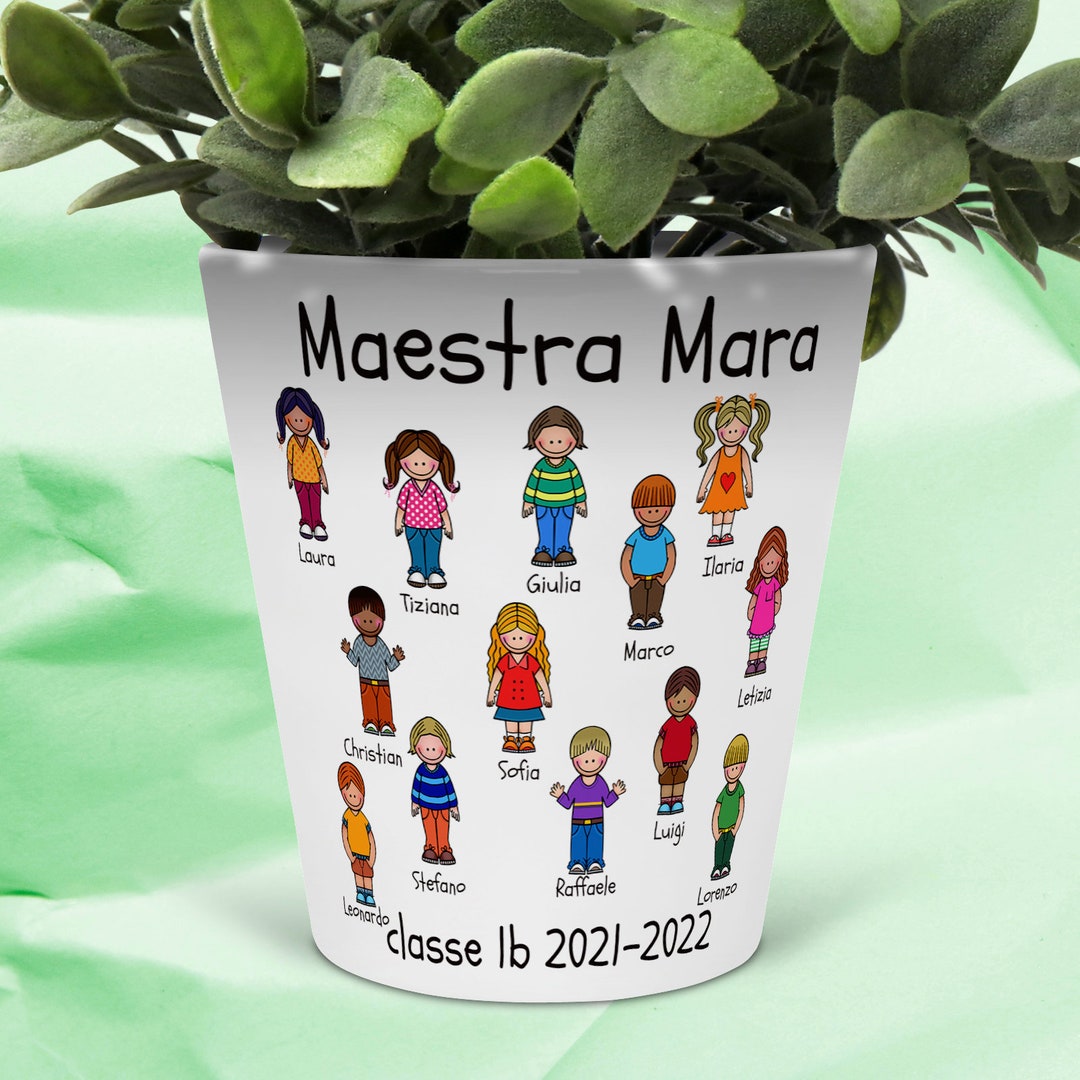 Personalized Plant Pot for Teachers – With Children's Names and ...