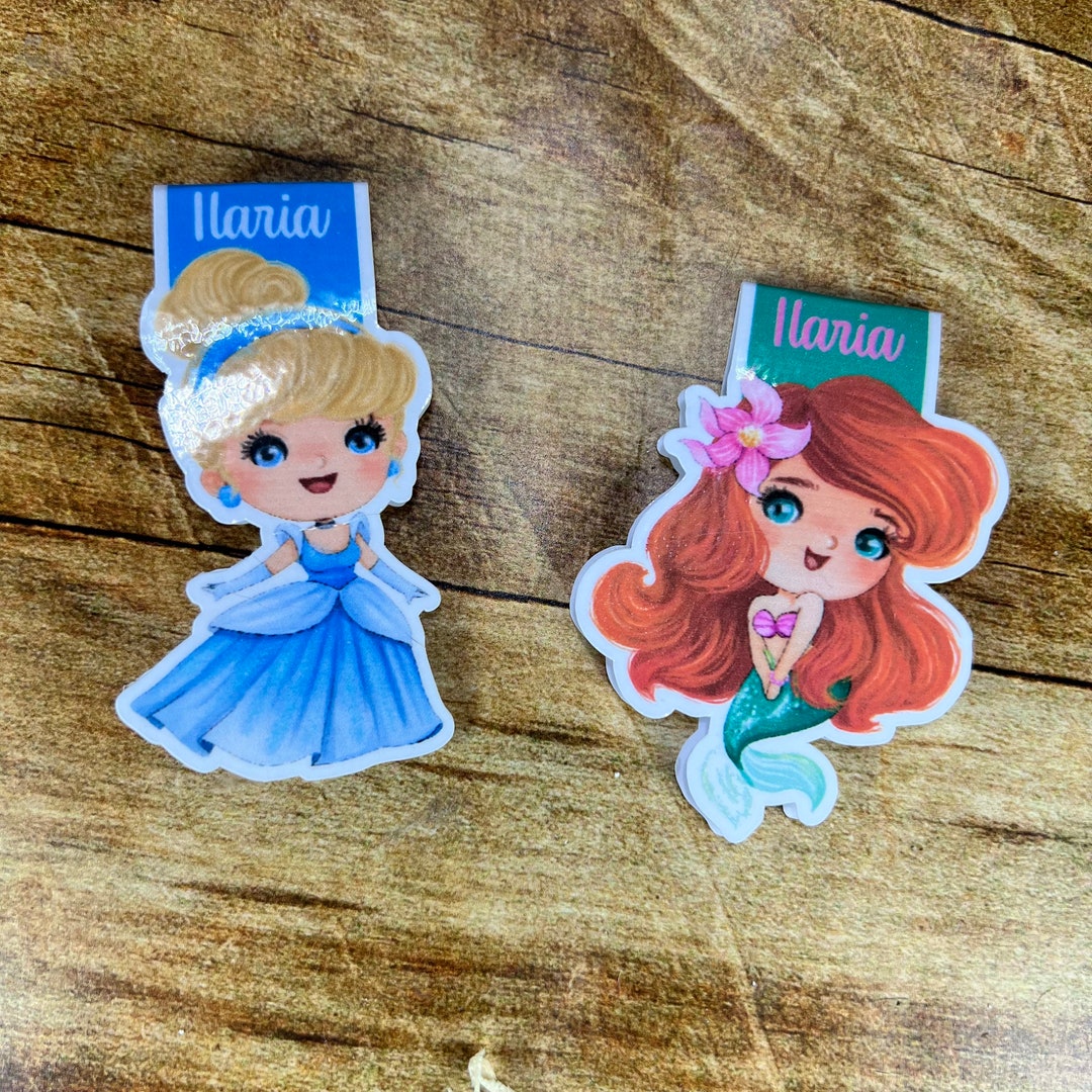 Magnetic Bookmark Fairytale Princesses Personalized With Name Set of 6 ...