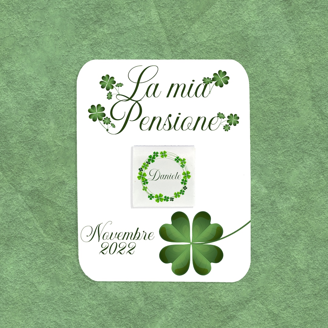 Cioccolatini per la pensione personalizzati con cartoncino per ...