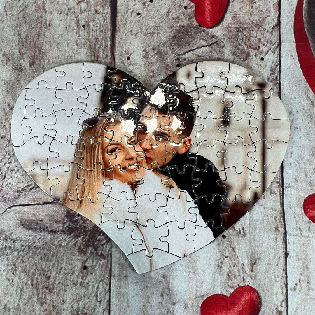 Small Valentine's Day Heart-shaped Puzzle With Your Photo, Romantic ...