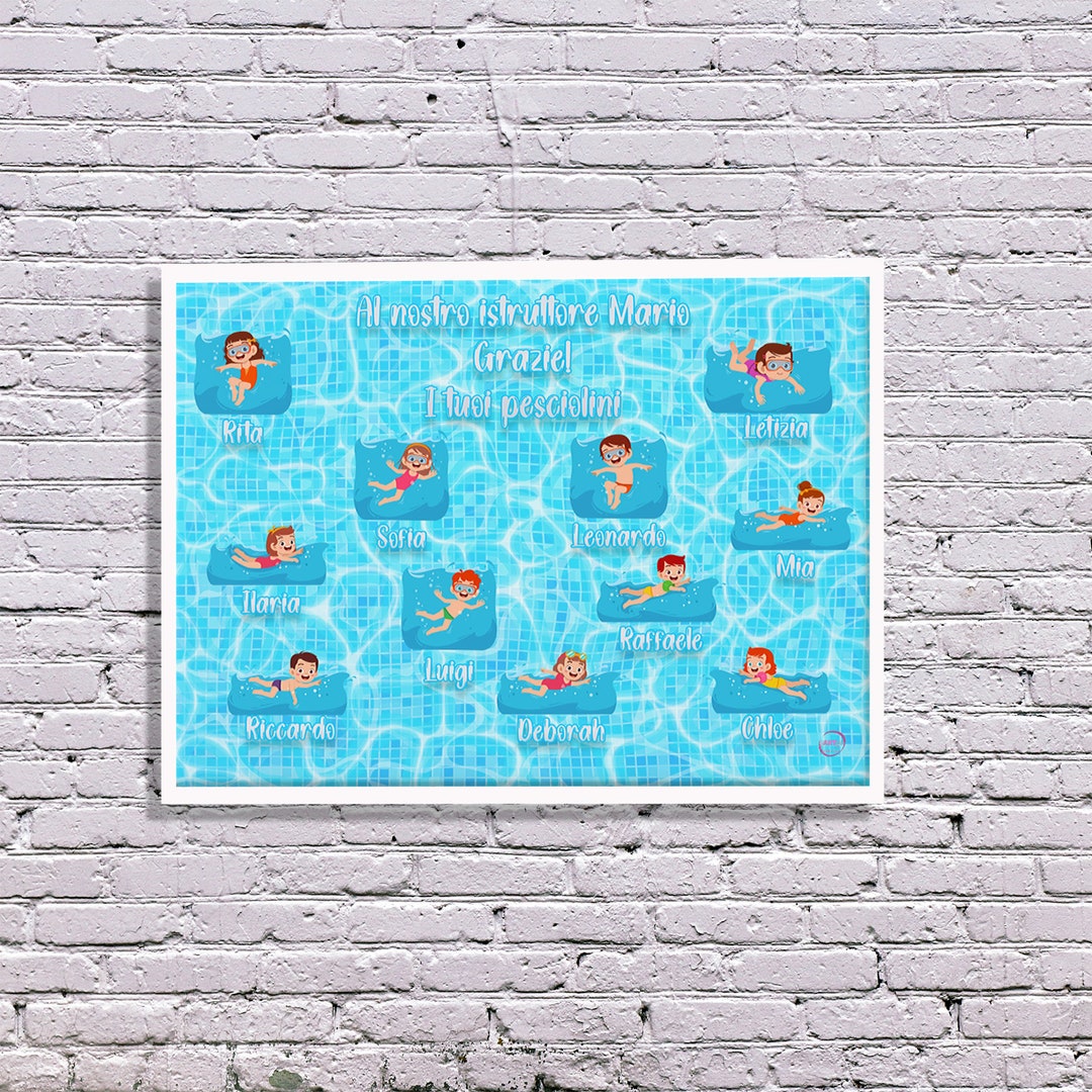 Personalized Picture for Swimming Instructor – With Drawings and ...