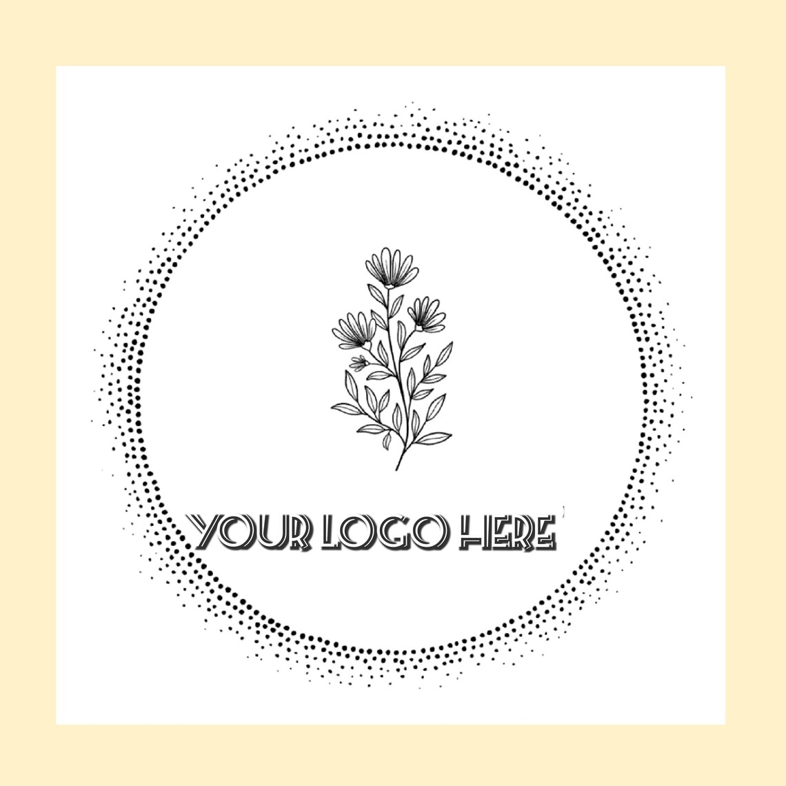 Logo Sticker Label Template - Etsy