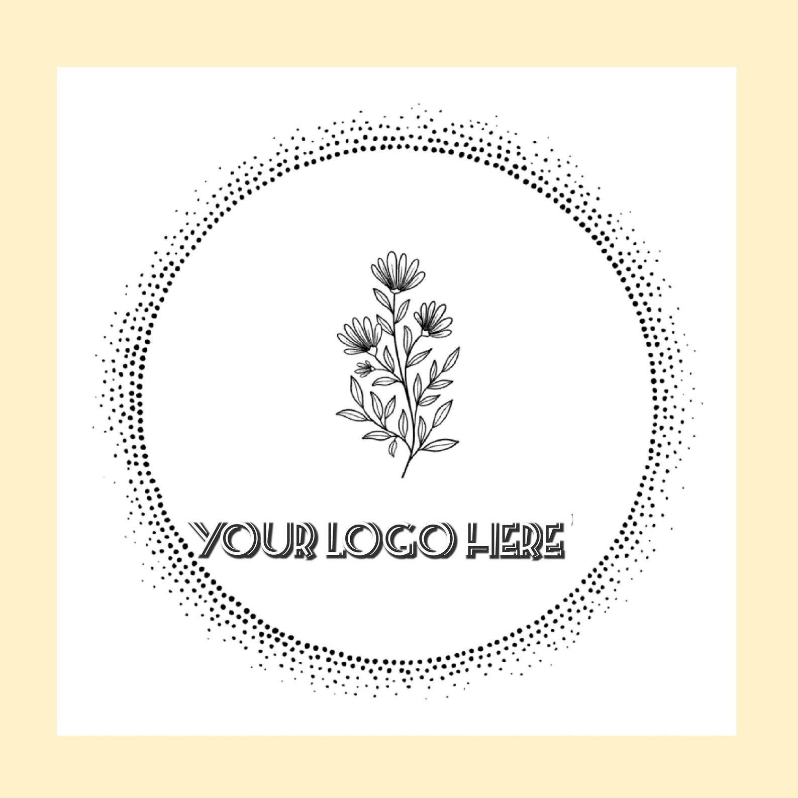 Logo Sticker Label Template - Etsy