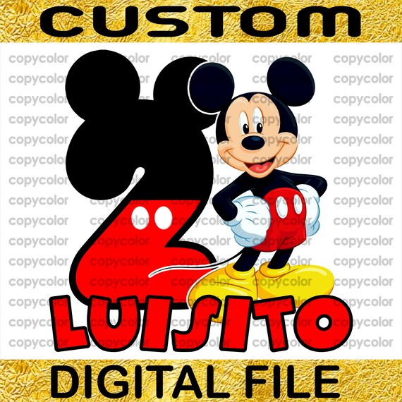 Custom Number and Name Digital File Mouse PNG Custom Design - Etsy