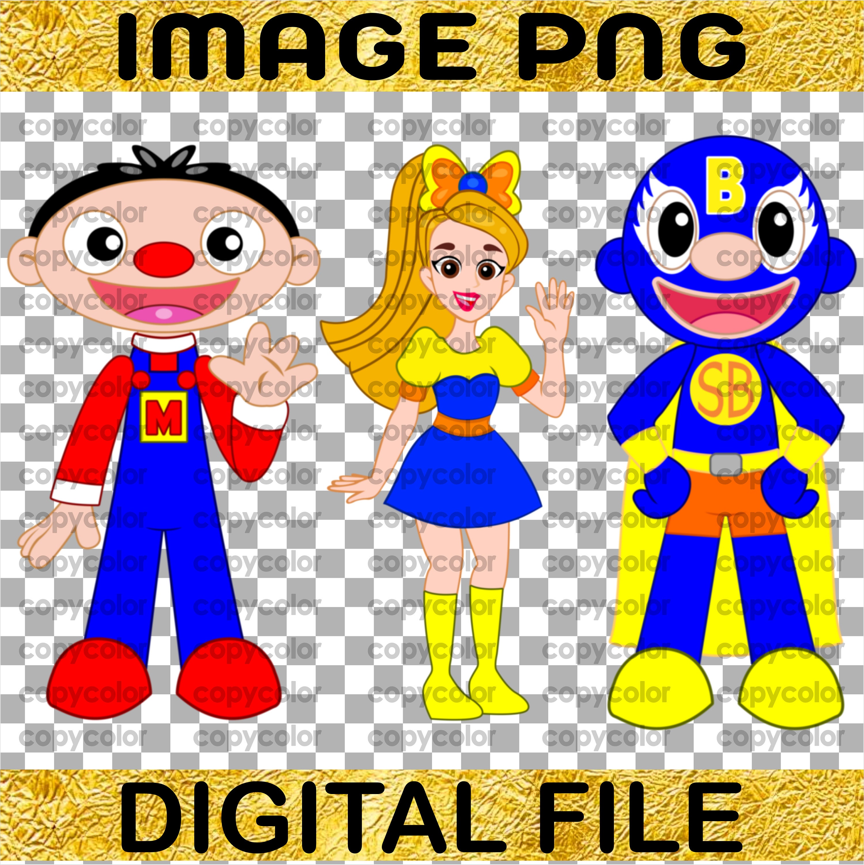 Bely Super Beto Miguelito Animados Digital File Png El Show Etsy México