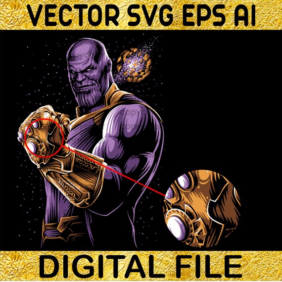 Avengers Vector Infinity Gauntlet Thanos End Game Svg Eps Cdr - Etsy