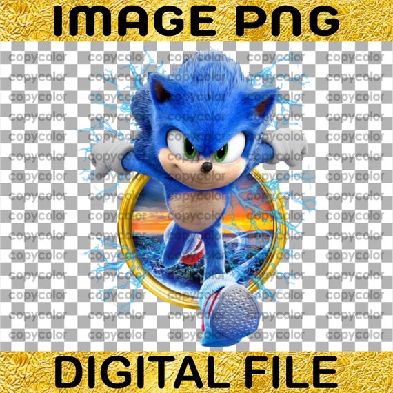 Sonic The Hedgehog Digital File PNG Transparent Background - Etsy España