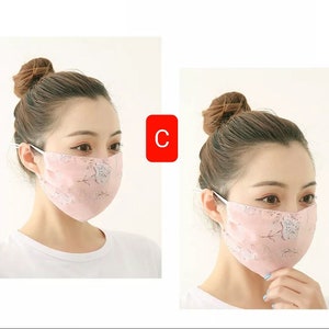 Lightweight Chiffon Face Mask Weightless Sheer Chiffon Face - Etsy