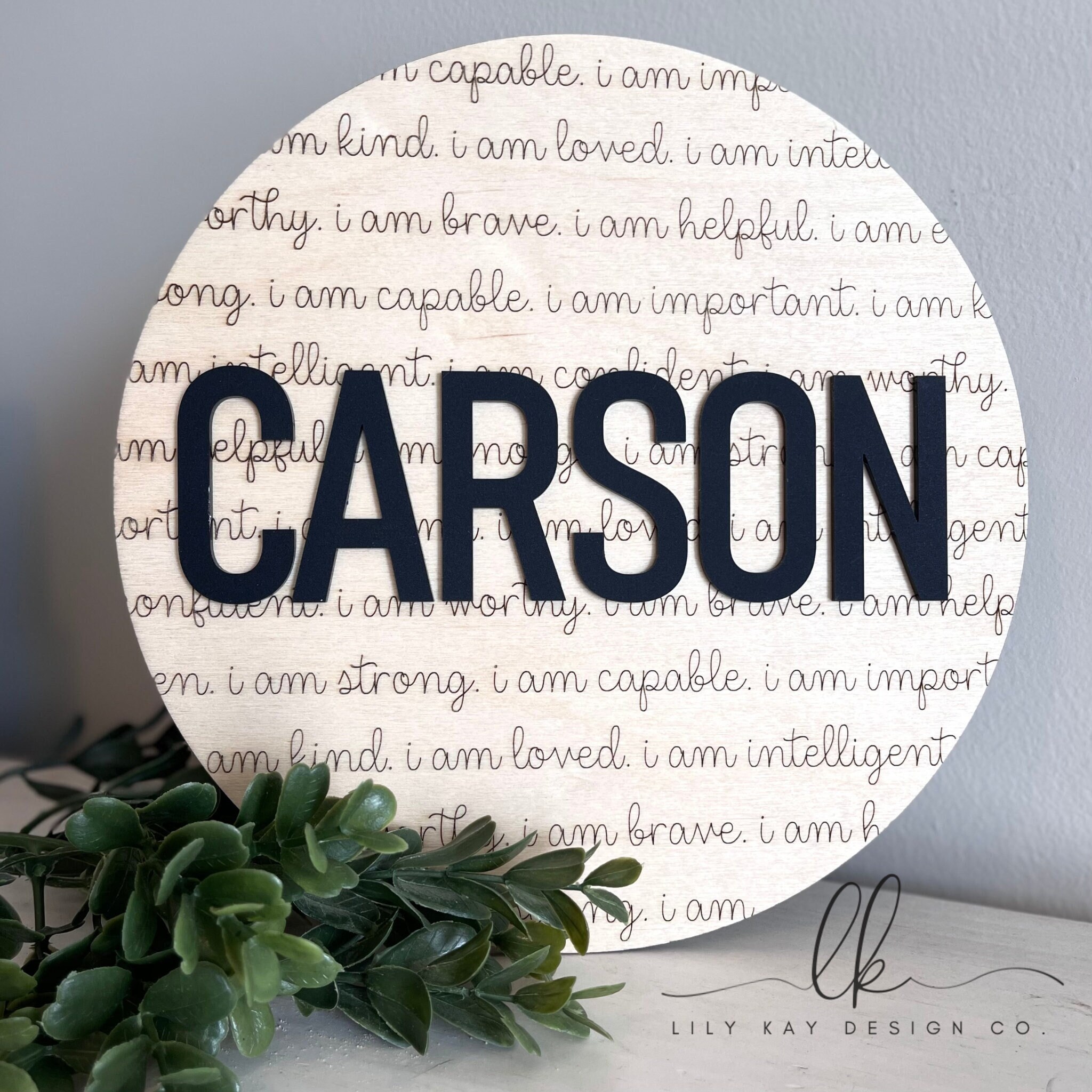 Kids Affirmation Sign With Name I Am Affirmation Nursery Name Sign ...